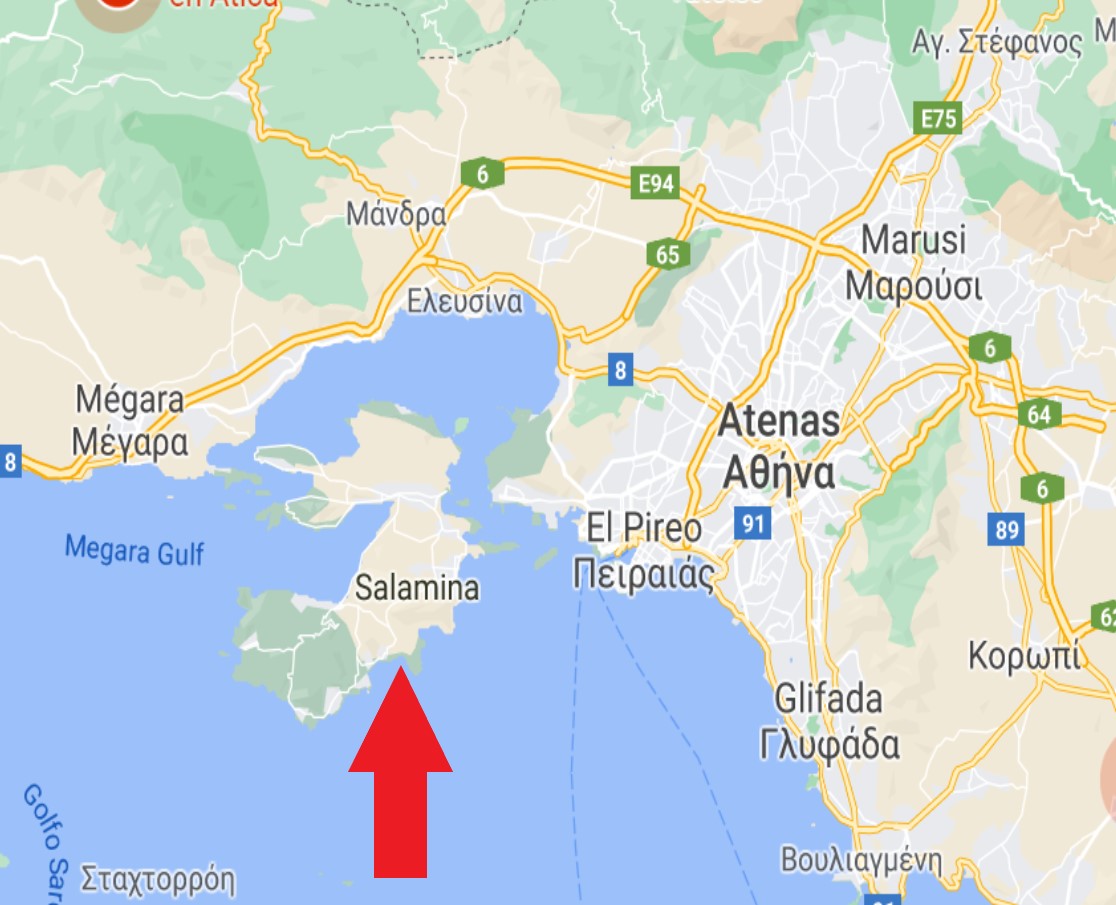 Mapa De La Batalla De Salamina